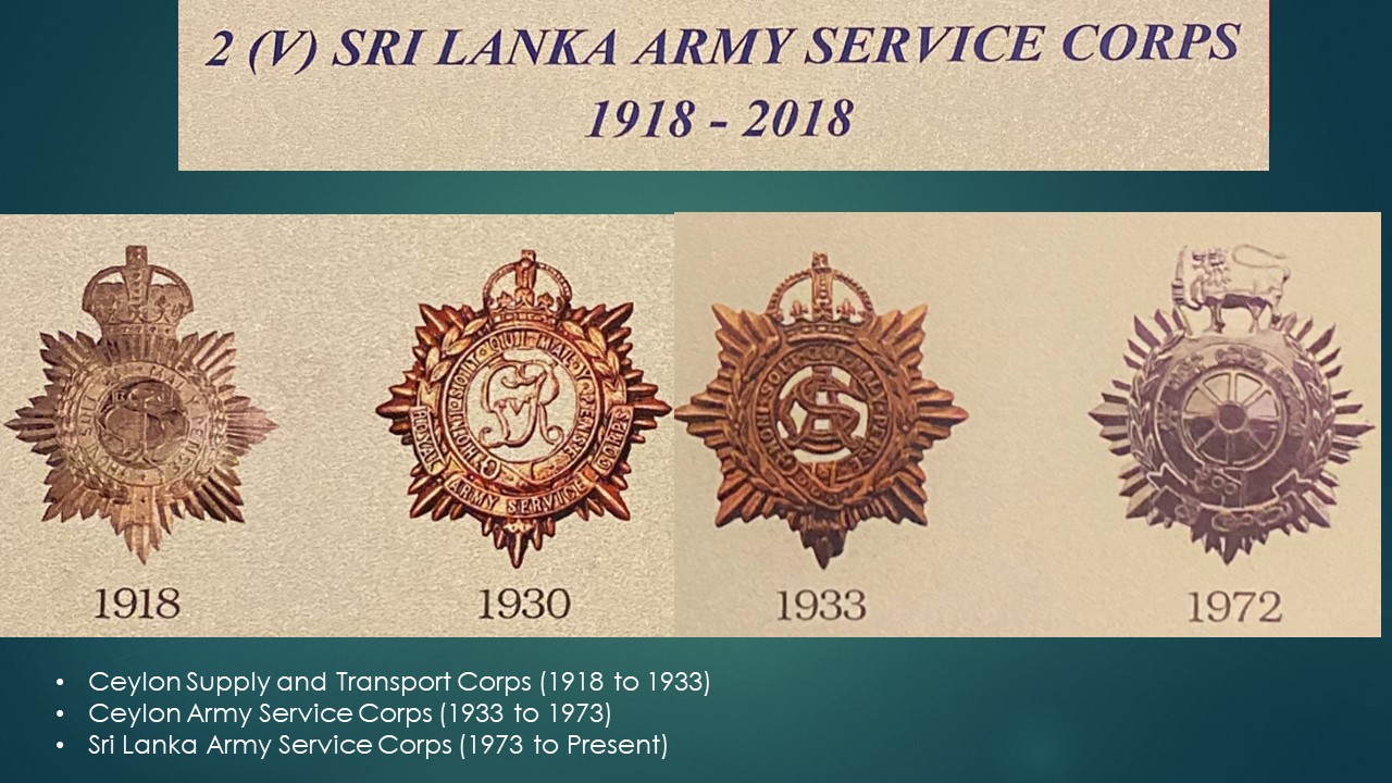 Connection to Royal Army Service Corps (RASC) – Sri Lanka Army Service ...